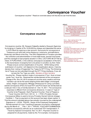 Fillable Online Conveyance Voucher Fax Email Print - pdfFiller