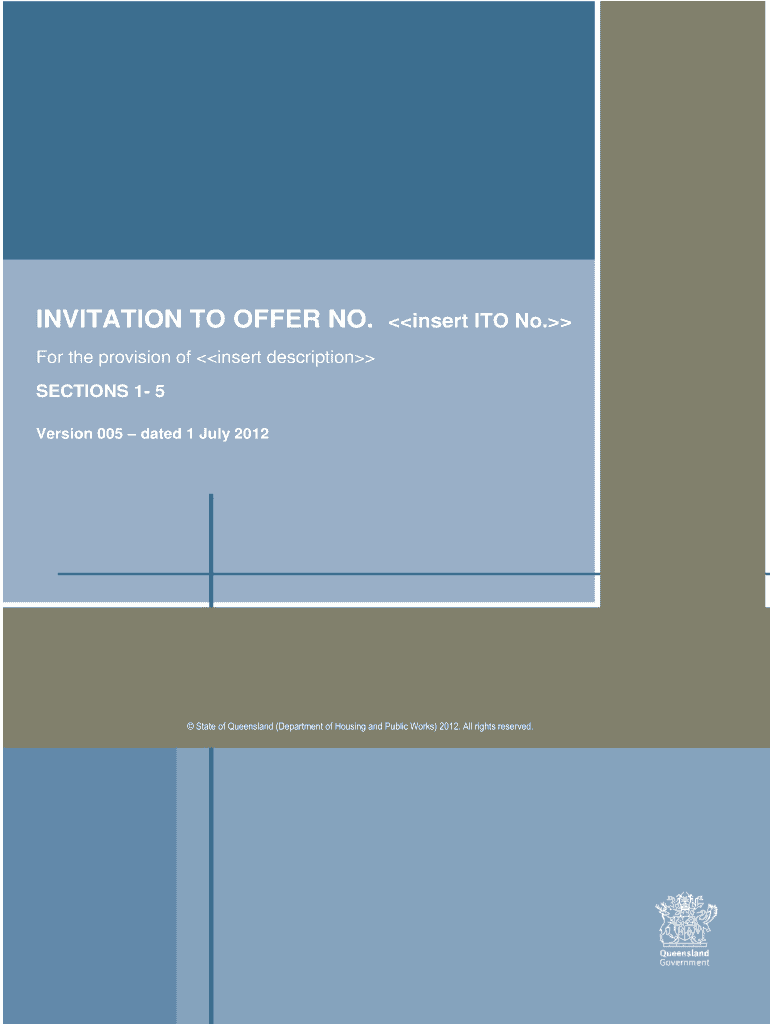 Fillable Online INVITATION TO OFFER NO Fax Email Print - pdfFiller