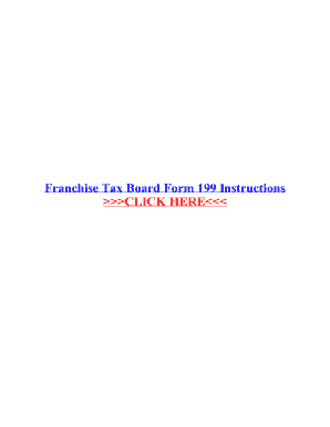 Fillable Online Franchise Tax Board Form 199 Instructions Fax Email ...