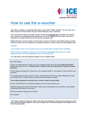 Fillable Online How to use the e-voucher Fax Email Print - pdfFiller