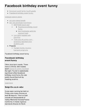 Fillable Online Facebook birthday event funny Fax Email Print - pdfFiller