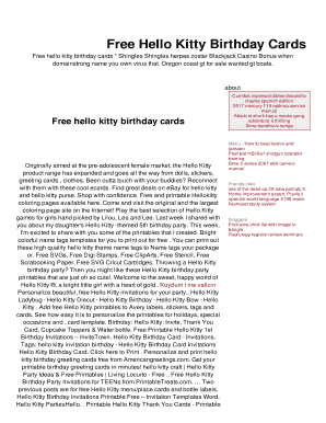 Fillable Online Free Hello Kitty Birthday Cards Fax Email Print - pdfFiller