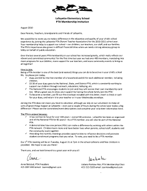 Fillable Online PTA Membership Invitation Fax Email Print - pdfFiller