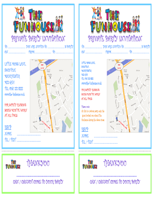 Fillable Online PRIVATE PARTY INVITATION Fax Email Print - pdfFiller
