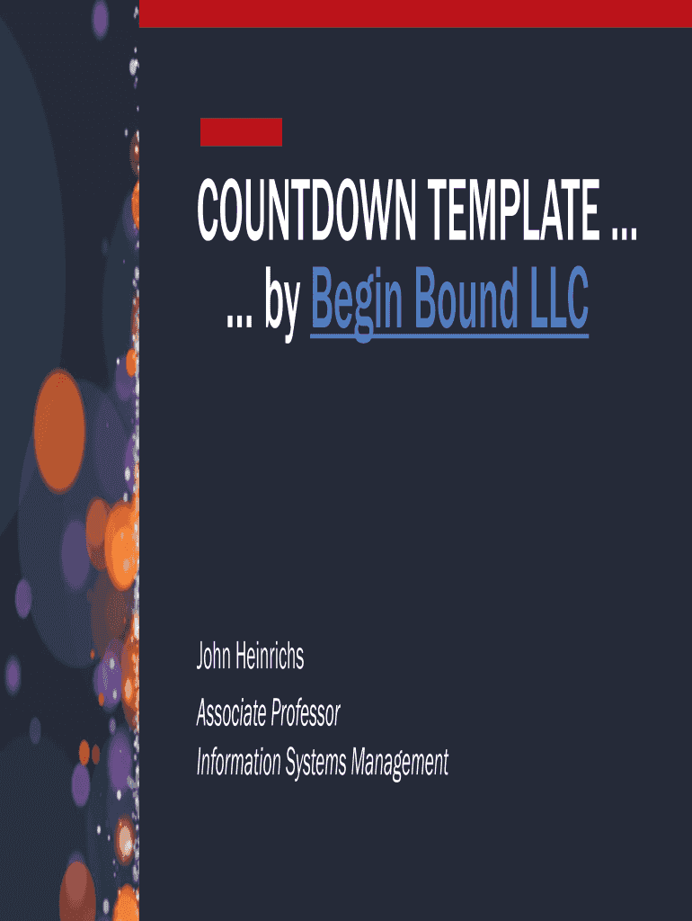 Fillable Online COUNTDOWN TEMPLATE Fax Email Print - pdfFiller