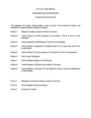 Fillable Online TENANT NOTIFICATION Fax Email Print - pdfFiller