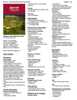 Fillable Online Athens Ledra Marriott Hotel Fact Sheet Fax Email Print ...