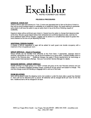 Fillable Online Check-in time is 3pm and checkout is 11am Fax Email ...