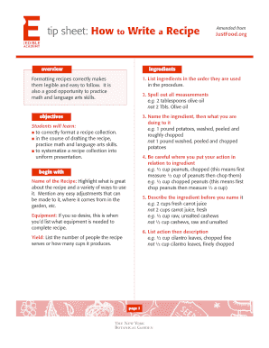 Fillable Online tip sheet: How to Write a Recipe Fax Email Print ...