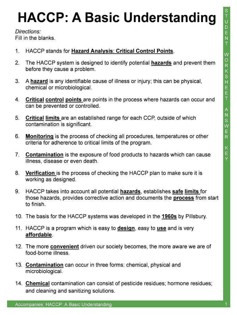 Fillable Online HACCP: A Basic Understanding Fax Email Print - pdfFiller