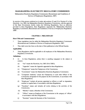 Fillable Online Maharashtra Electricity Regulatory Commission ...