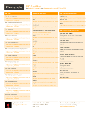 Fillable Online PHP Cheat Sheet Fax Email Print - pdfFiller