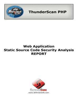 Fillable Online Web Application Static Source Code Security Analysis Report Fax Email Print ...