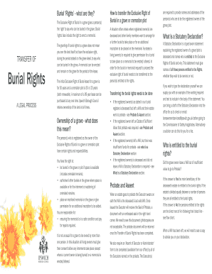 Fillable Online Burial Rights - what are they Fax Email Print - pdfFiller