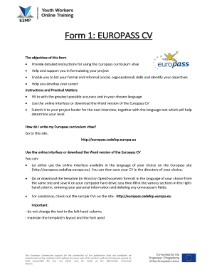 Europass Form – Europass Ausstellen – OVFRQ