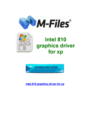 Fillable Online Intel 810 graphics driver for xp Fax Email Print ...