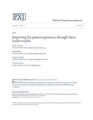 Fillable Online Improving the patient experience through nurse Fax ...