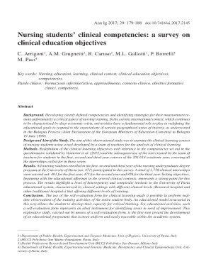 Fillable Online clinical education objectives Fax Email Print - pdfFiller