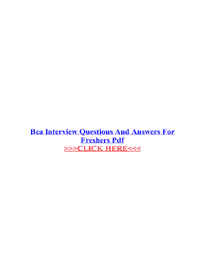 Fillable Online Bca Interview Questions And Answers For Fax Email Print ...