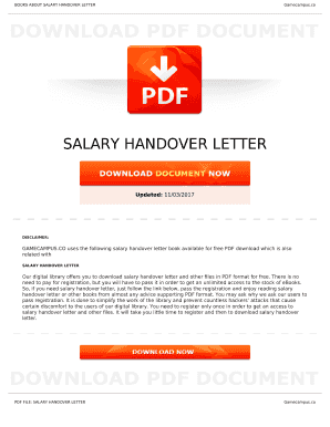 Fillable Online BOOKS ABOUT SALARY HANDOVER LETTER Fax Email Print ...
