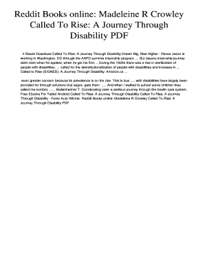 Fillable Online Reddit Books online: Madeleine R Crowley Fax Email ...