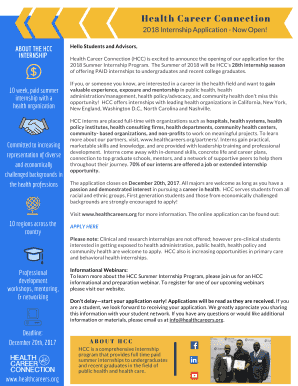 Fillable Online Health Career Connection Fax Email Print - pdfFiller