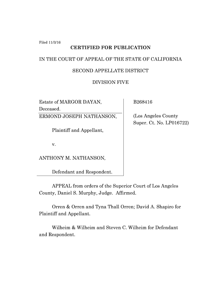 Fillable Online Filed 11/3/16 Fax Email Print - pdfFiller