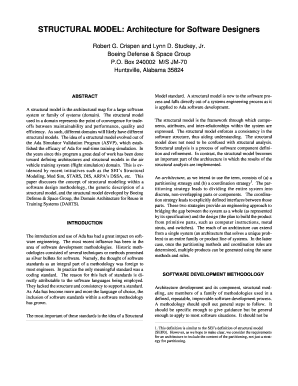 Fillable Online STRUCTURAL MODEL: Architecture for Software Designers ...