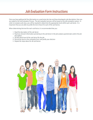 Fillable Online Job Evaluation Form Instructions Fax Email Print ...