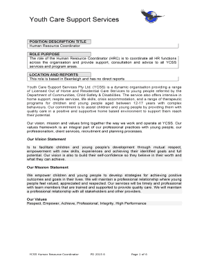 Fillable Online POSITION DESCRIPTION TITLE Fax Email Print - pdfFiller