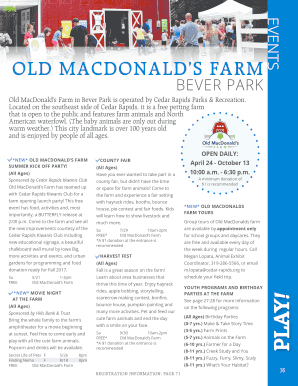 Fillable Online OLD MACDONALDS FARM Fax Email Print - pdfFiller