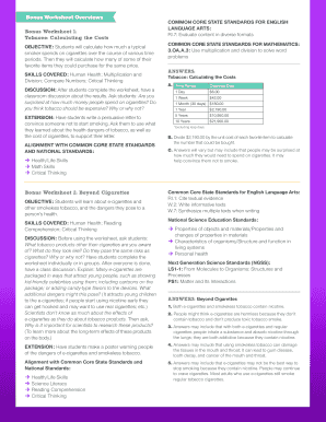 Fillable Online Bonus Worksheet Overviews Fax Email Print - pdfFiller