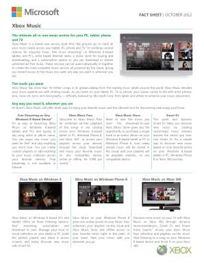 Fillable Online Xbox Music Fax Email Print - pdfFiller