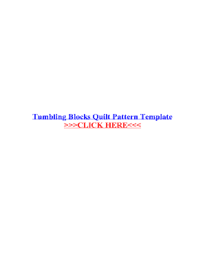 Fillable Online Tumbling Blocks Quilt Pattern Template Fax Email Print ...