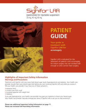 Fillable Online Signifor LAR for Fax Email Print - pdfFiller