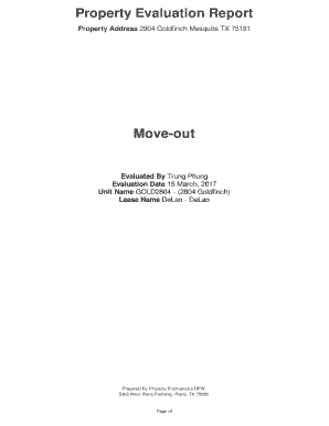 Fillable Online Property Evaluation Report Fax Email Print - pdfFiller
