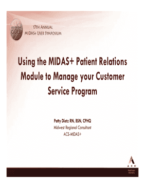 Fillable Online Using the MIDAS+ Patient Relations Fax Email Print ...