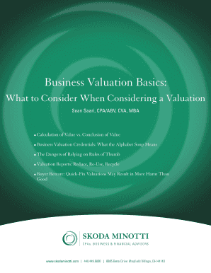 Fillable Online Business Valuation Basics: Fax Email Print - pdfFiller