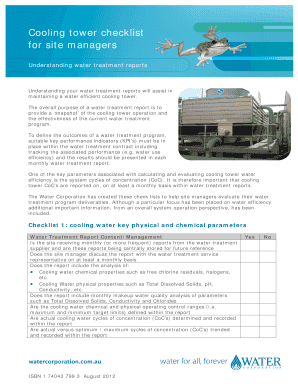 Fillable Online Cooling tower checklist Fax Email Print - pdfFiller