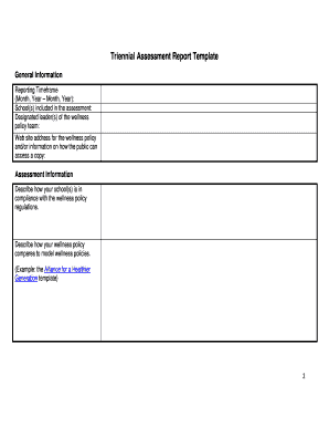 Fillable Online Triennial Assessment Report Template Fax Email Print ...
