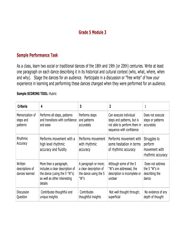 Fillable Online Grade 5 Module 3 Fax Email Print - pdfFiller