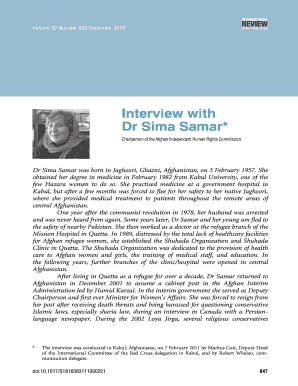 Fillable Online Dr Sima Samar* Fax Email Print - pdfFiller