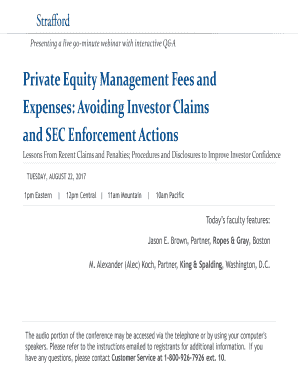 Fillable Online Private Equity Management Fees and Fax Email Print ...