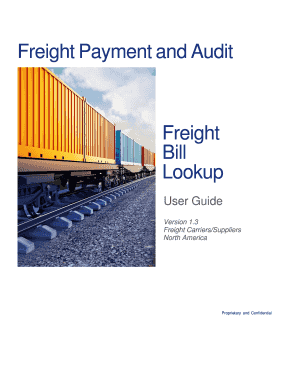 Fillable Online Freight Payment and Audit Fax Email Print - pdfFiller