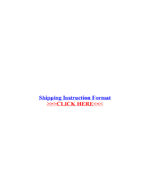 Fillable Online Shipping Instruction Format Fax Email Print - pdfFiller