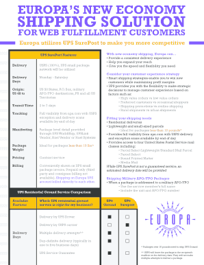 Fillable Online UPS SurePost Features Fax Email Print - pdfFiller