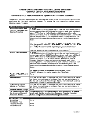 Fillable Online FOR YOUR GECU PLATINUM MASTERCARD Fax Email Print ...