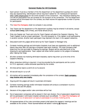 General Rules for All Contests Doc Template | pdfFiller