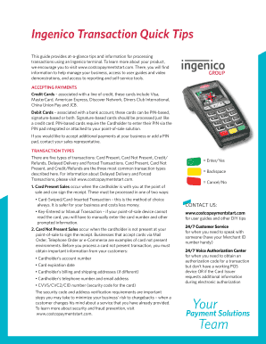 Fillable Online Ingenico Transaction Quick Tips Fax Email Print - pdfFiller
