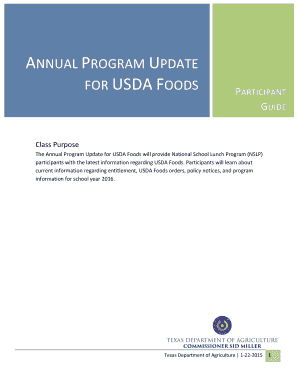 Fillable Online FOR USDA FOODS Fax Email Print - pdfFiller